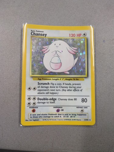 Pokemon Chansey Holo Rare Unlimited Base Set 3/102 | eBay
