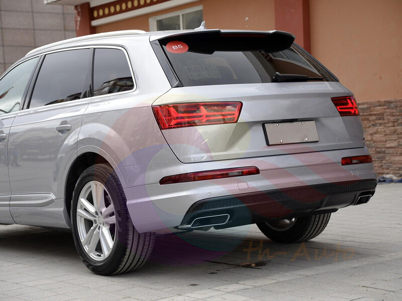 Matte Chrome Rear Bumper Spoiler Molding Strip Trim For Audi Q7 4MB S ...