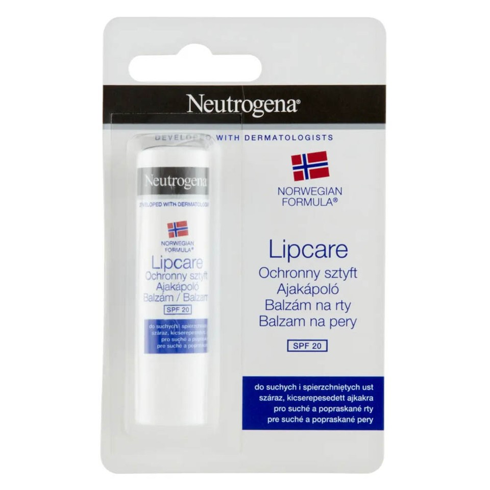 Neutrogena Lip Balm Norwegian Formula for Dry, Chapped Lips SPF20 5g x ...