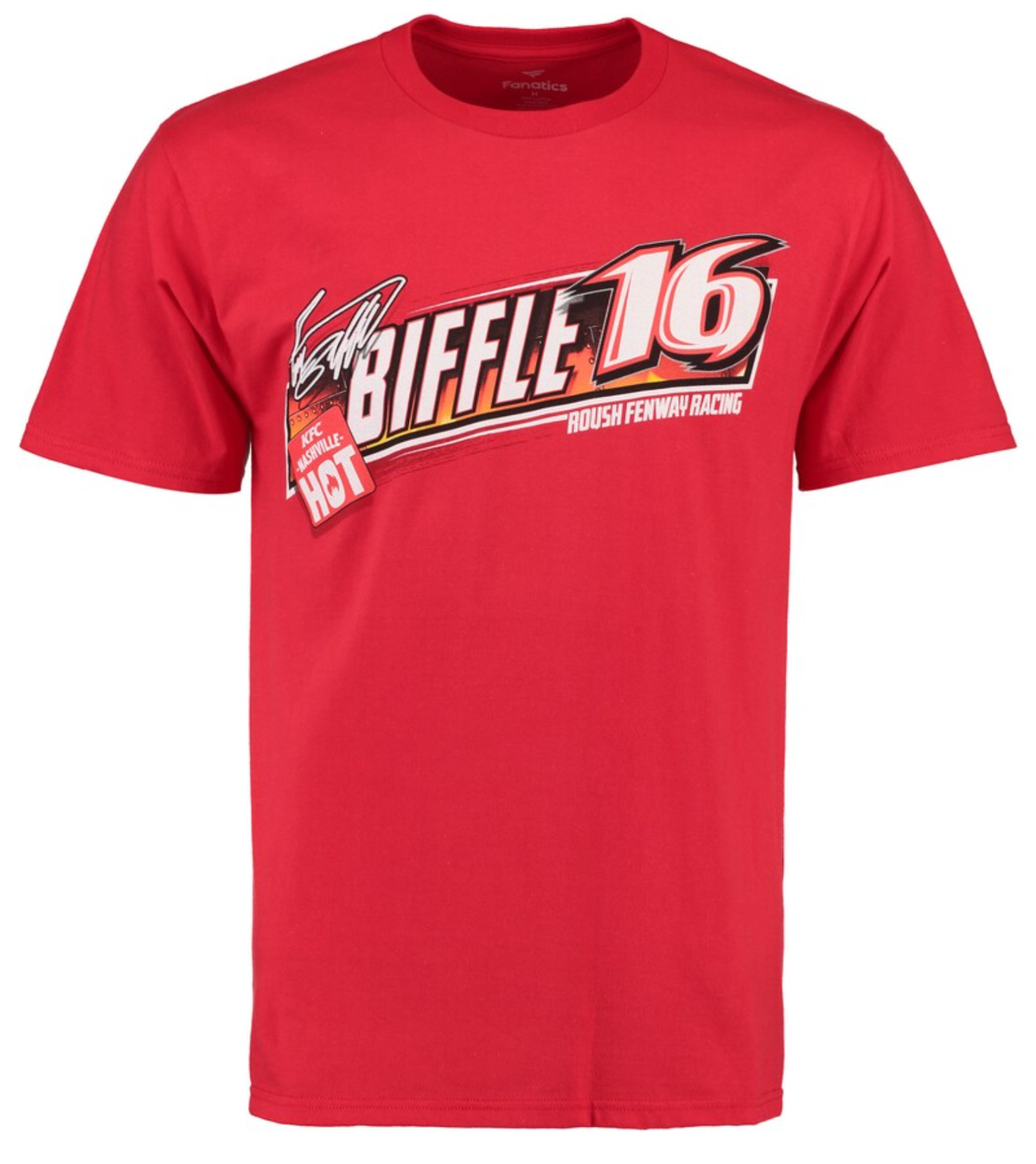 Greg Biffle #16 NASCAR Red KFC Nashville Hot Graphic Tee Size XL NWT | eBay