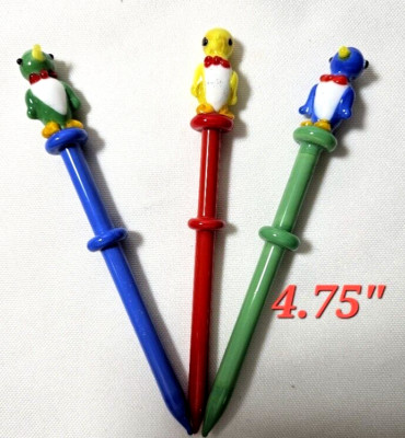 3 Pack Lot -4.75" Glass Poker Perfume Dabber Tools | eBay