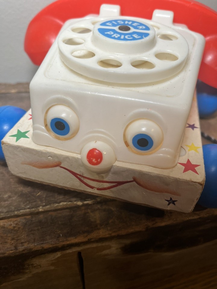 Vintage 1961 Fisher Price Chatter Phone Rotary Telephone Pull Toy ...