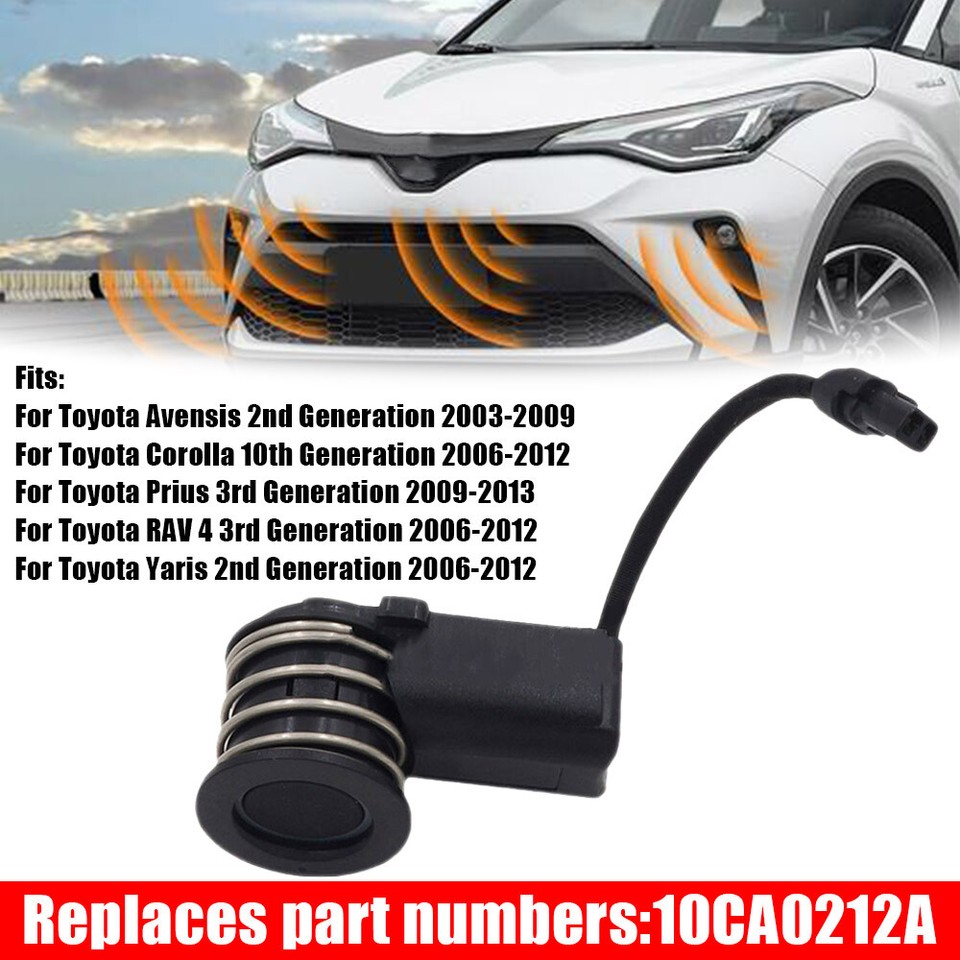 2-Pin Black Parking Reverse Sensor for Toyota Avensis Prius RAV4 Yaris ...