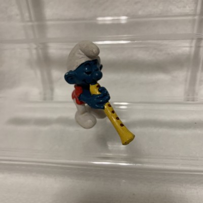 Flautist Smurf Magic Flute/ Oboe 20048 Peyo Schleich Vintage 1980 TV ...