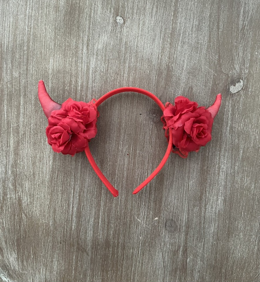 Devil Horns Horn Headpiece Headpiece Red Devil Headband Roses | eBay