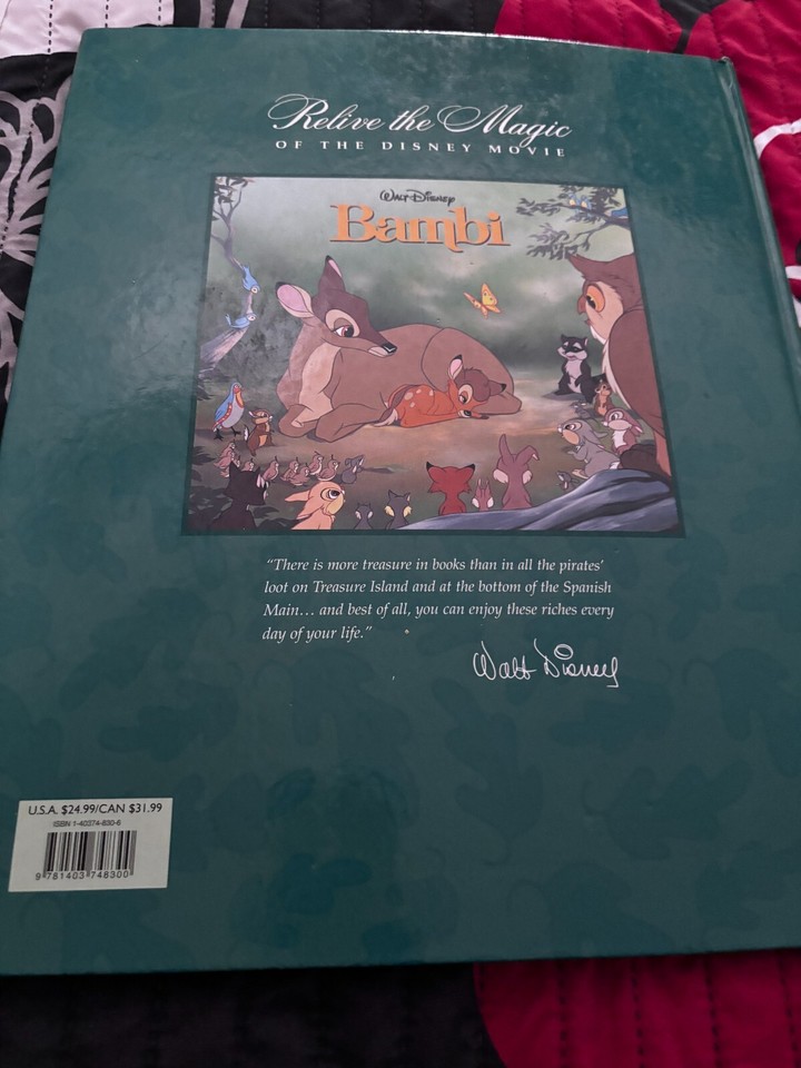 Walt Disney's Bambi: The Story and the Film Hardcover Book Ollie ...