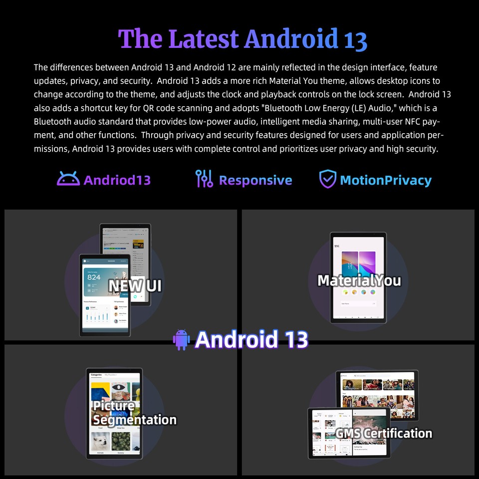 2025 Tablet Octa-Core Android 13 Tablet 6+64GB Dual Camera Bluetooth ...