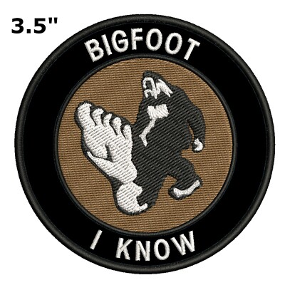 Bigfoot Patch Sasquatch in Forest Embroidered Iron-On Applique Myth ...