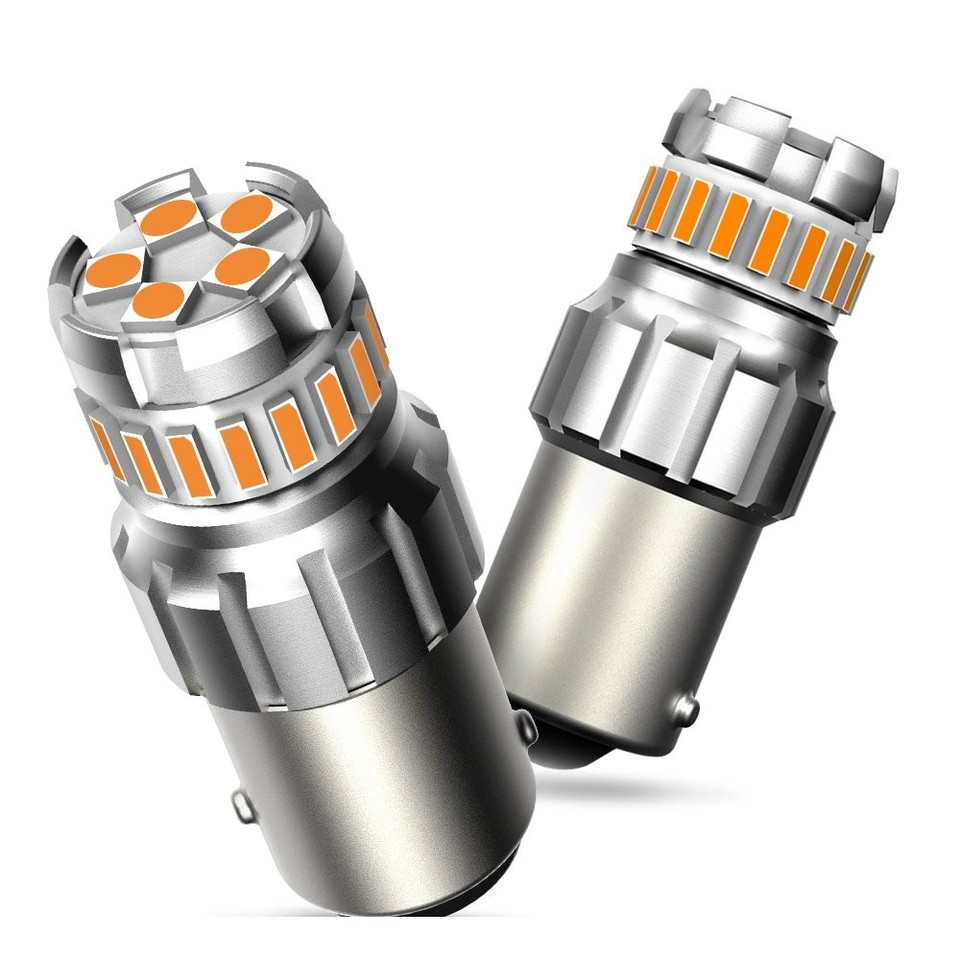 AUXITO 1156 Amber Yellow LED Turn Signal Indicator Parking Light Bulbs ...