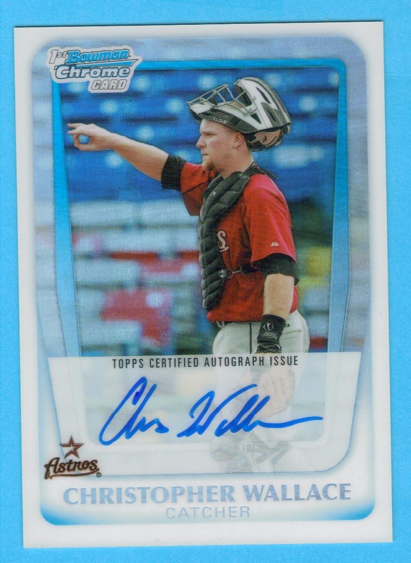 2011 Bowman Chrome Baseball Christopher Wallace Rookie Refractor Auto ...