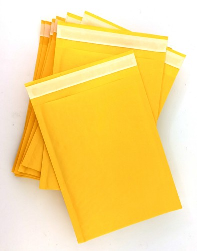 Yellow Blank Kraft Bubble Padded Mailer Bag Envelope 160mm x 230mm ...