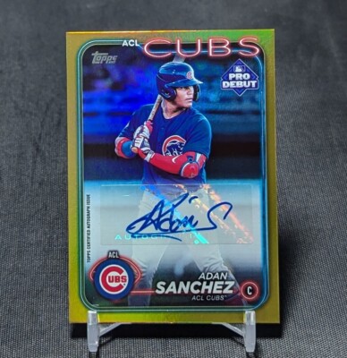 Adan Sanchez Gold Foil Auto 11/50 Rookie 2024 Topps Pro Debut Card #PD ...