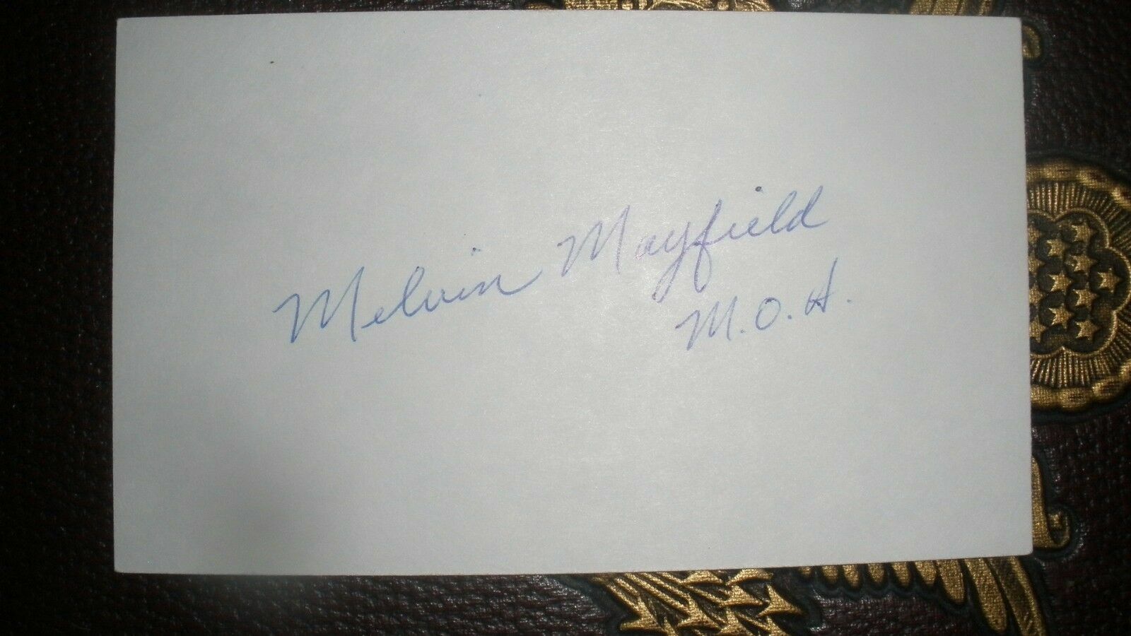 Cpl MELVIN MAYFIELD, WWII Medal of Honor Recipient Signed 3x5 | eBay