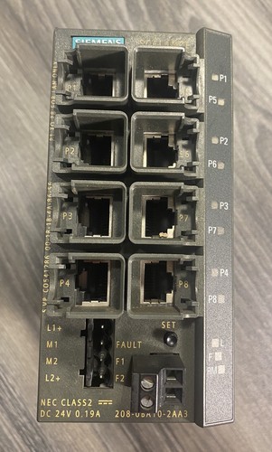 Siemens SCALANCE X208 6GK5208-0BA10-2AA3 Managed IE Switch 208-0BA10 ...