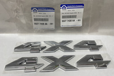 New Chrome 4X4 Badge OEM Emblem 2-PACK Jeep Dodge Ford Made And Ships ...