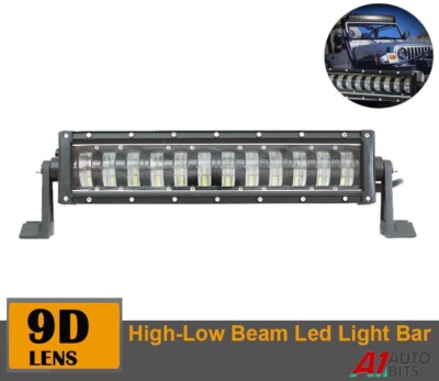 16" LED Light Bar Hi-Low Spot Beam Work Lamp 9D For Suv Truck Atv 4X4 ...