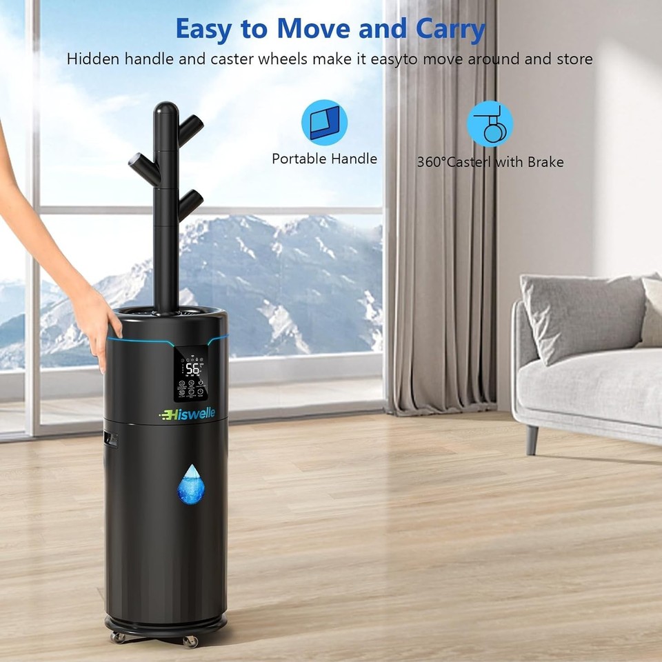 Large Humidifiers for Bedroom, 4.5 Gal Cool Mist Humidifier for Large ...