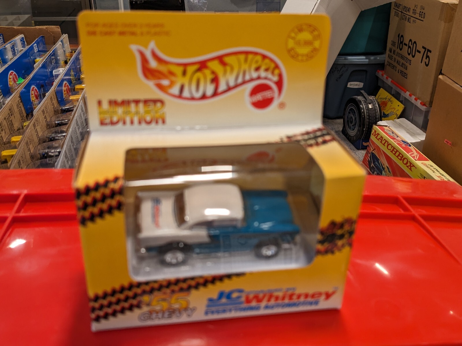 HOT WHEELS 1997 JC WHITNEY 55 CHEVY BLUE LIMITED EDITION of 10000!! MIB ...