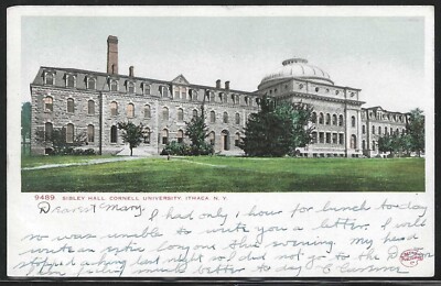 Sibley Hall, Cornell Univ., Ithaca, N.Y., Early Postcard, Detroit ...