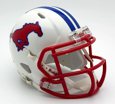 Southern Methodist "SMU" Mustangs Alternate White/Red Mini Football ...
