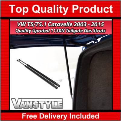 FITS VW T5 CARAVELLE 03-15 1130N UPRATED TAILGATE GAS STRUTS BIKE ...