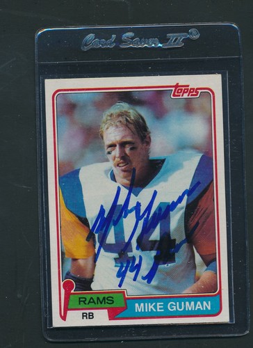 1981 Topps #322 Mike Guman Rams Signed Auto *B812 | eBay