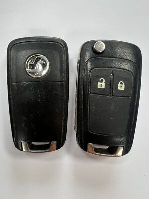 VAUXHALL 2 BUTTON REMOTE FLIP KEY FOB ASTRA CORSA ETC TESTED U-SHIN ...