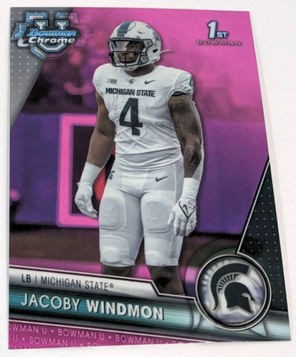 Jacoby Windmon 2023 Bowman Chrome University #175 1st Pink Refractor | eBay