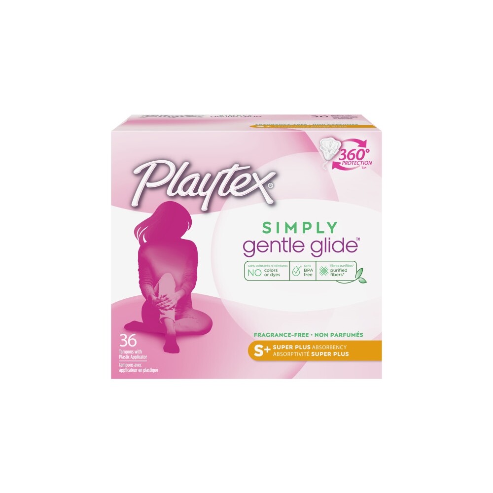 4 Boxes of Playtex Gentle Glide 360 Tampons Unscented Super Plus 36 ...