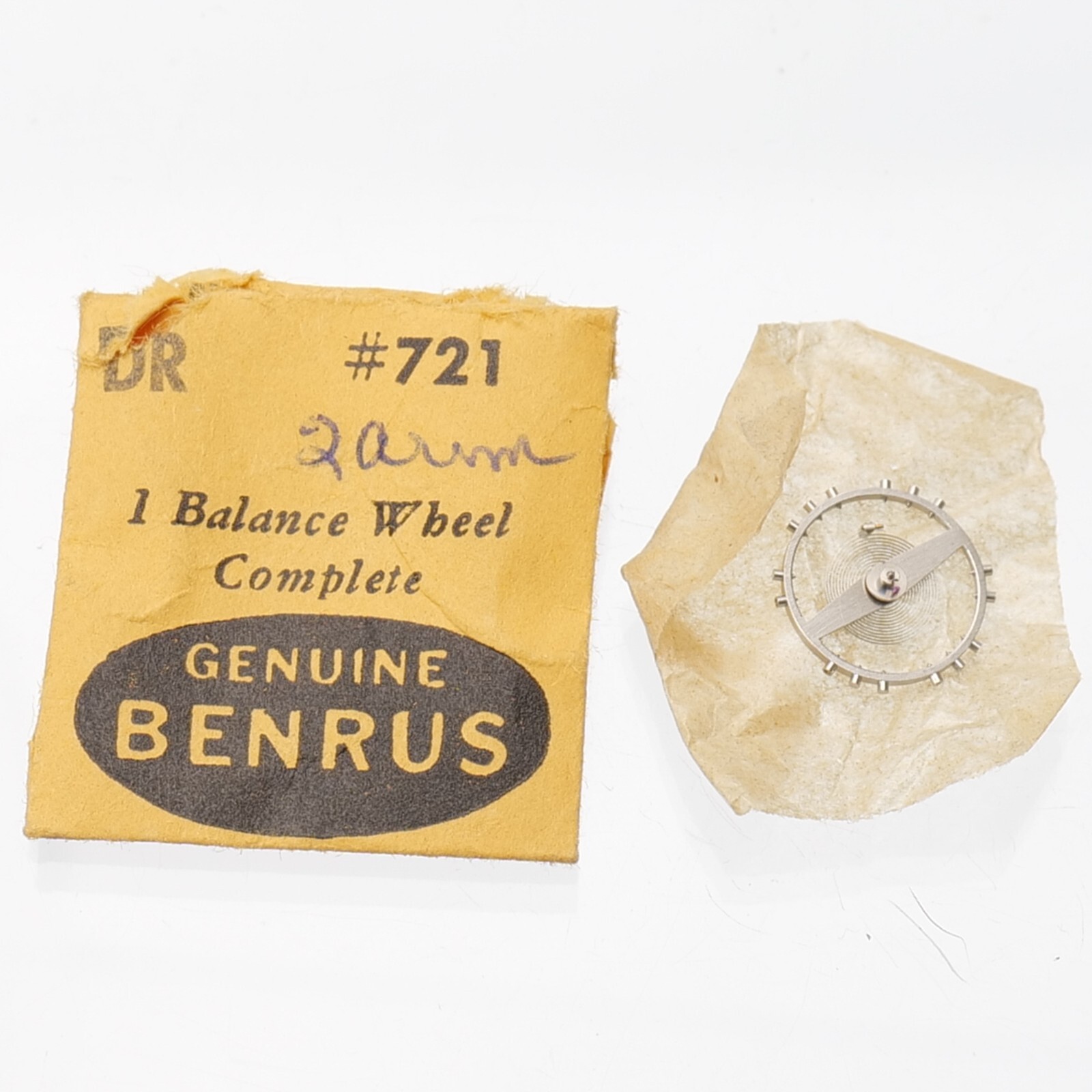 ETA 2370, Benrus DR, EG, ER Balance Complete Watch Part Bestfit 721/217 ...
