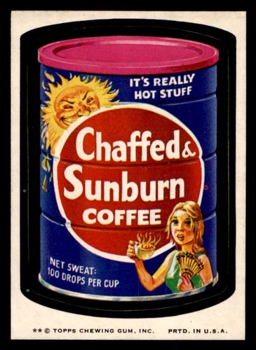 1974 Topps Wacky Packages Series 11 #19 Chaffed & Sunburn Coffee NM/MT ...