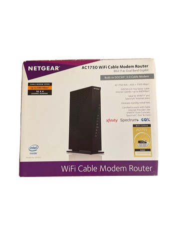 Netgear C6300 AC1750 WiFi XFINITY/COMCAST Dual Band Cable Modem Gigabit ...