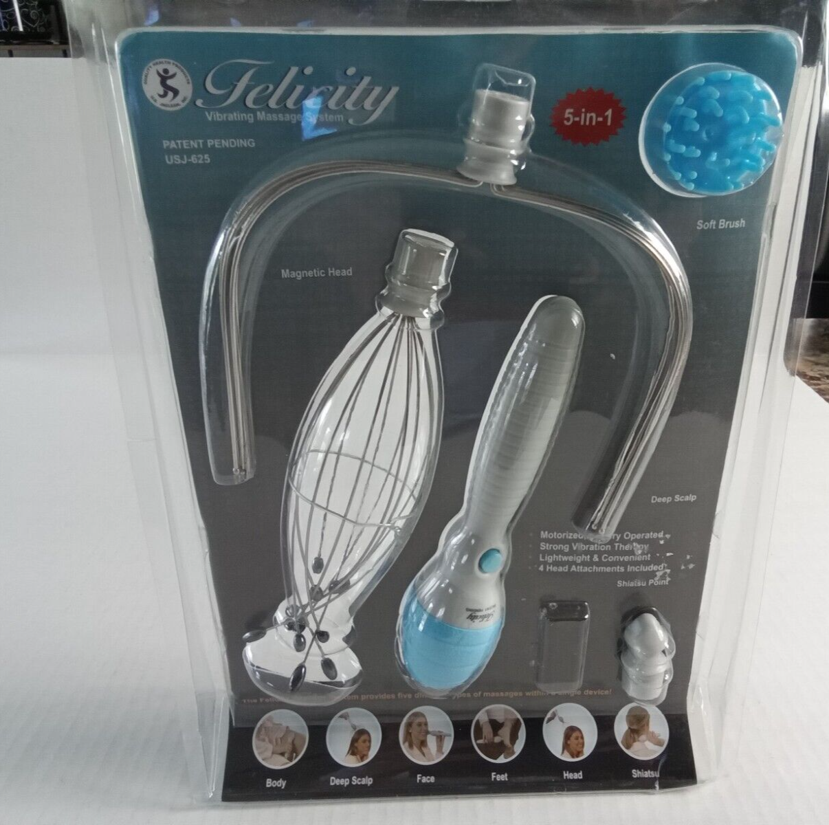 Felicity Head Scalp Vibrating Massager System 5 in 1 Set with 4 ...