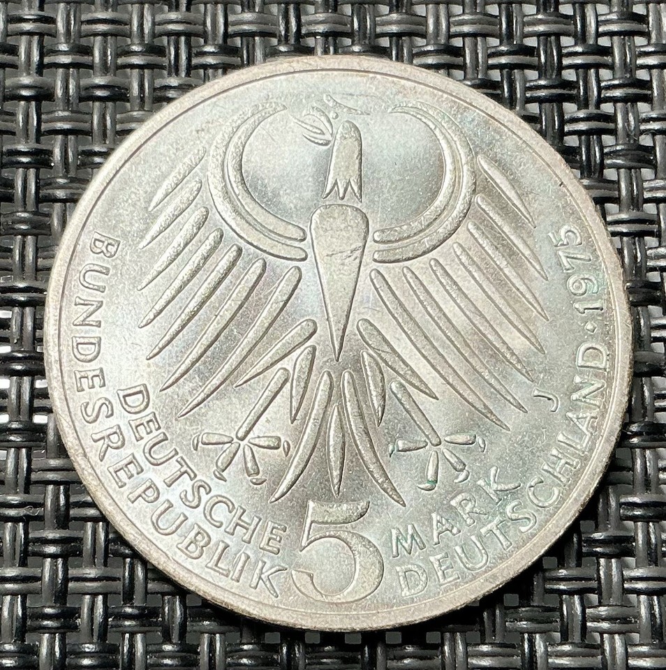 BRD Deutschland 5 DM 1975 J Friedrich Ebert Silber Originalbilder | eBay.de