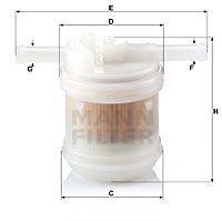 Mann-filter Fuel filter WK42/14 fits Subaru Leone LEONE 1800 4WD 1300 ...