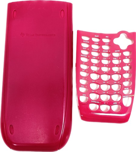 TI-84 Plus Silver Calculator Pink Faceplate & Slide Back Cover Case ...