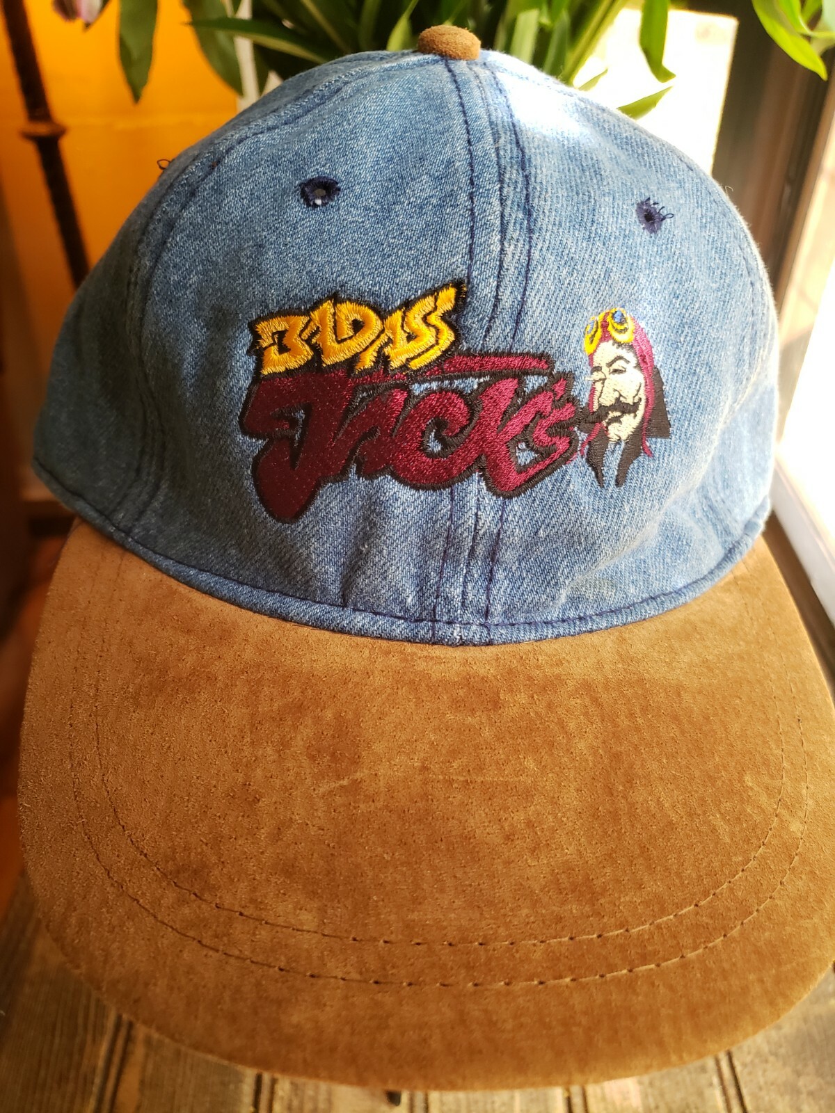 Vintage Snapback Denim Hat Cap Badass Jack's Subs - Gem
