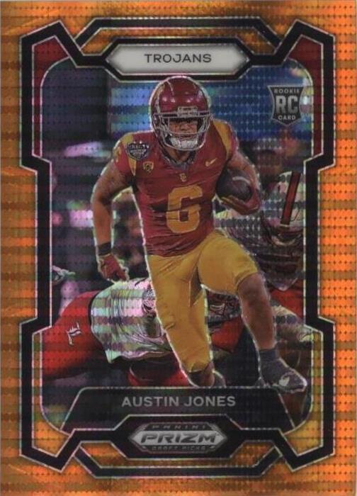 2024 Panini Prizm Draft Picks - Austin Jones #166 Orange Pulsar Prizm ...