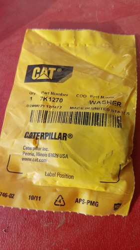 Caterpillar Cat Washer 7k1270 16G, 16H NA, 641B, 776C, 776D, 777, 777B ...