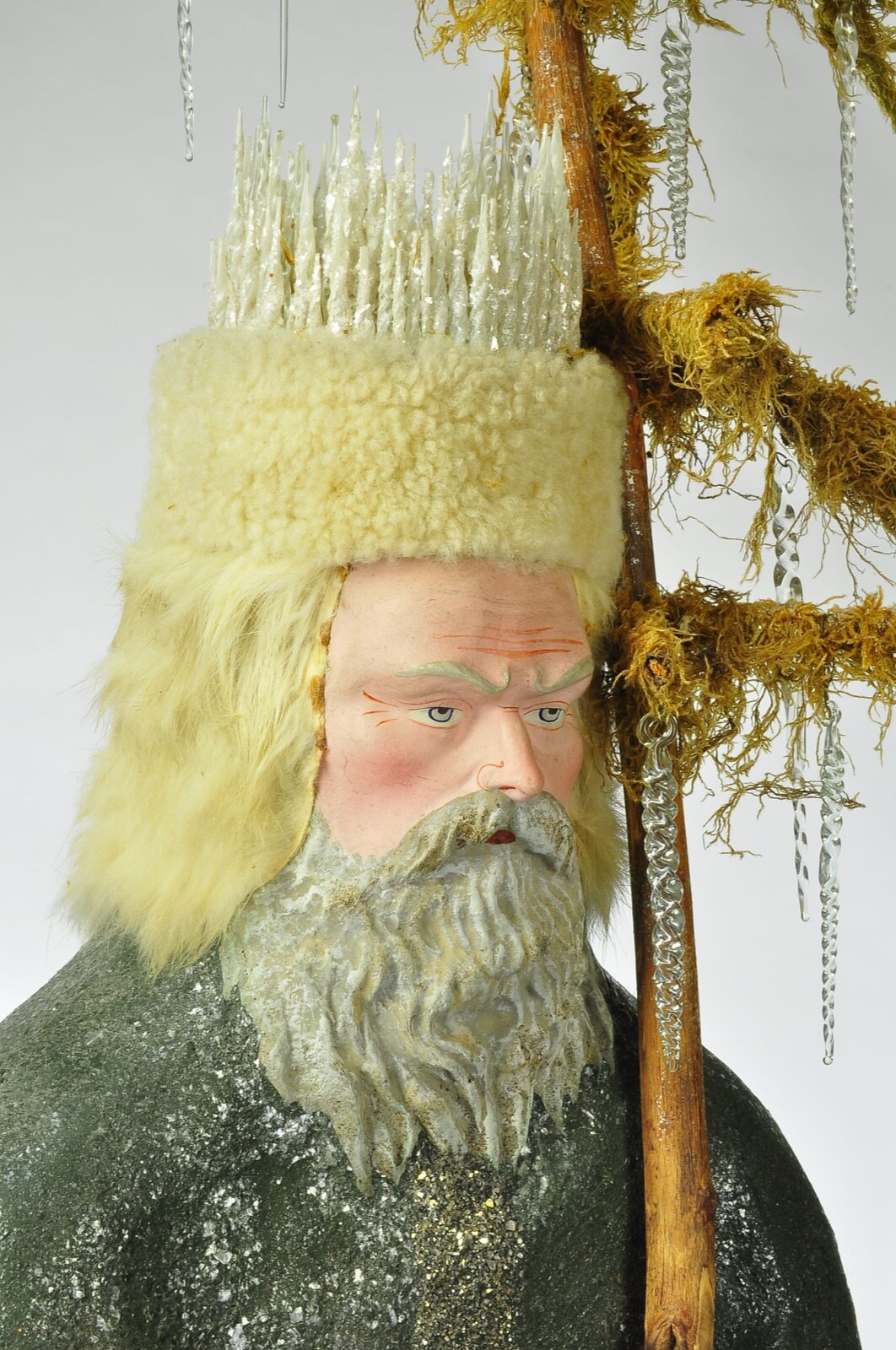 Amazing German Santa Claus/ Belsnickel Candy Container Glasscrown ...