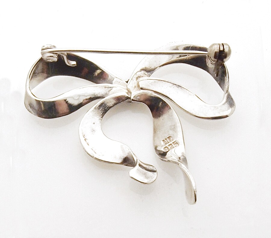 Sterling Silver Bow Pin | eBay