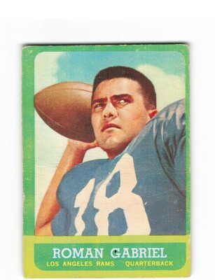 1963 TOPPS FOOTBALL ROMAN GABRIEL #37 DETROIT LIONS QB LOWER GRADE ...