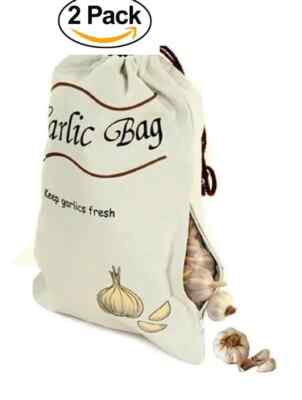 2 pack Garlic Storage Bag Keeps Garlic Fresher Longer | eBay
