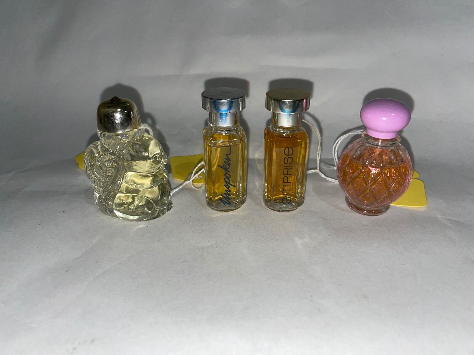 4 Vintage Avon Emprise, Unspoken, Topaze, Unknown Miniature Perfumes ...