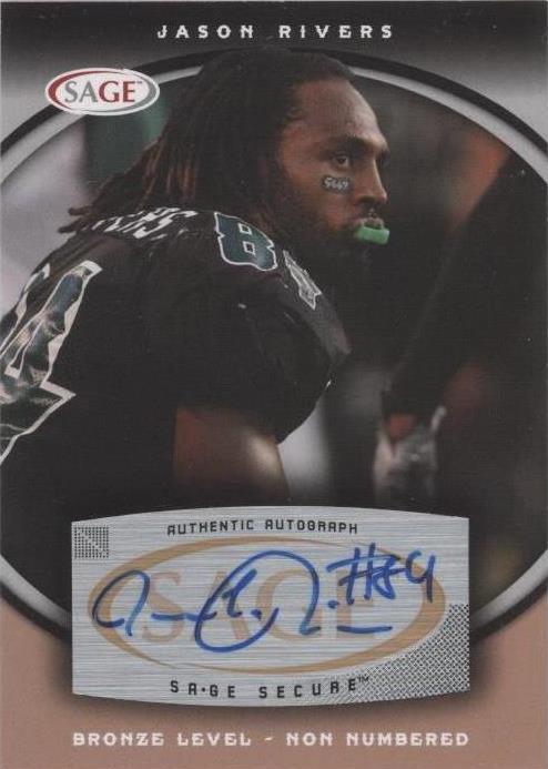 2008 SAGE - Autographs Jason Rivers #A49 Bronze (AU, RC) for sale ...