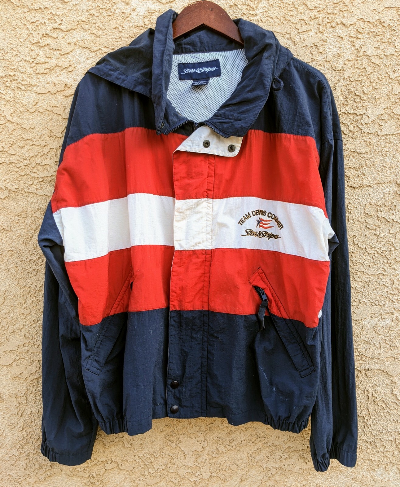 Vintage Team Dennis Conner Stars Stripes Windbreaker … - Gem