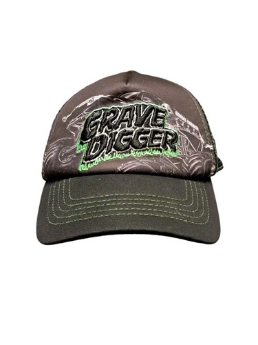 Grave Digger Hat Cap Monster Jam Embroidered Adult Mesh Back | eBay