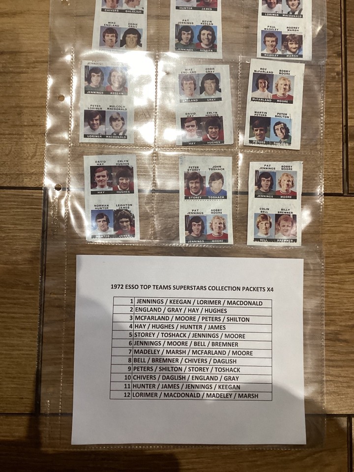 Esso TOP TEAM PACKET EDITION - COMPLETE SET OF 48 IN SUPERB CONDITION ...