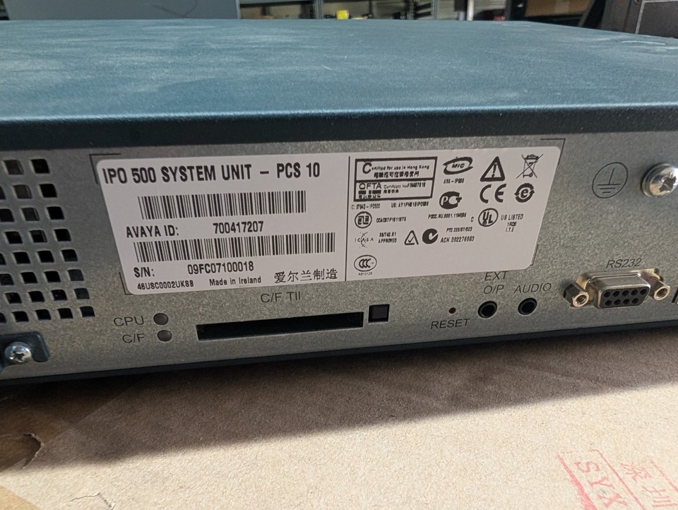 Avaya IP Office 500 V1 Control Unit 700417207 w/ 2x DS8 ATM4 VCM32 ...