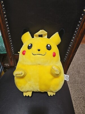 Vintage POKÉMON Official Nintendo FAT PIKACHU Plush BACKPACK 90s | eBay